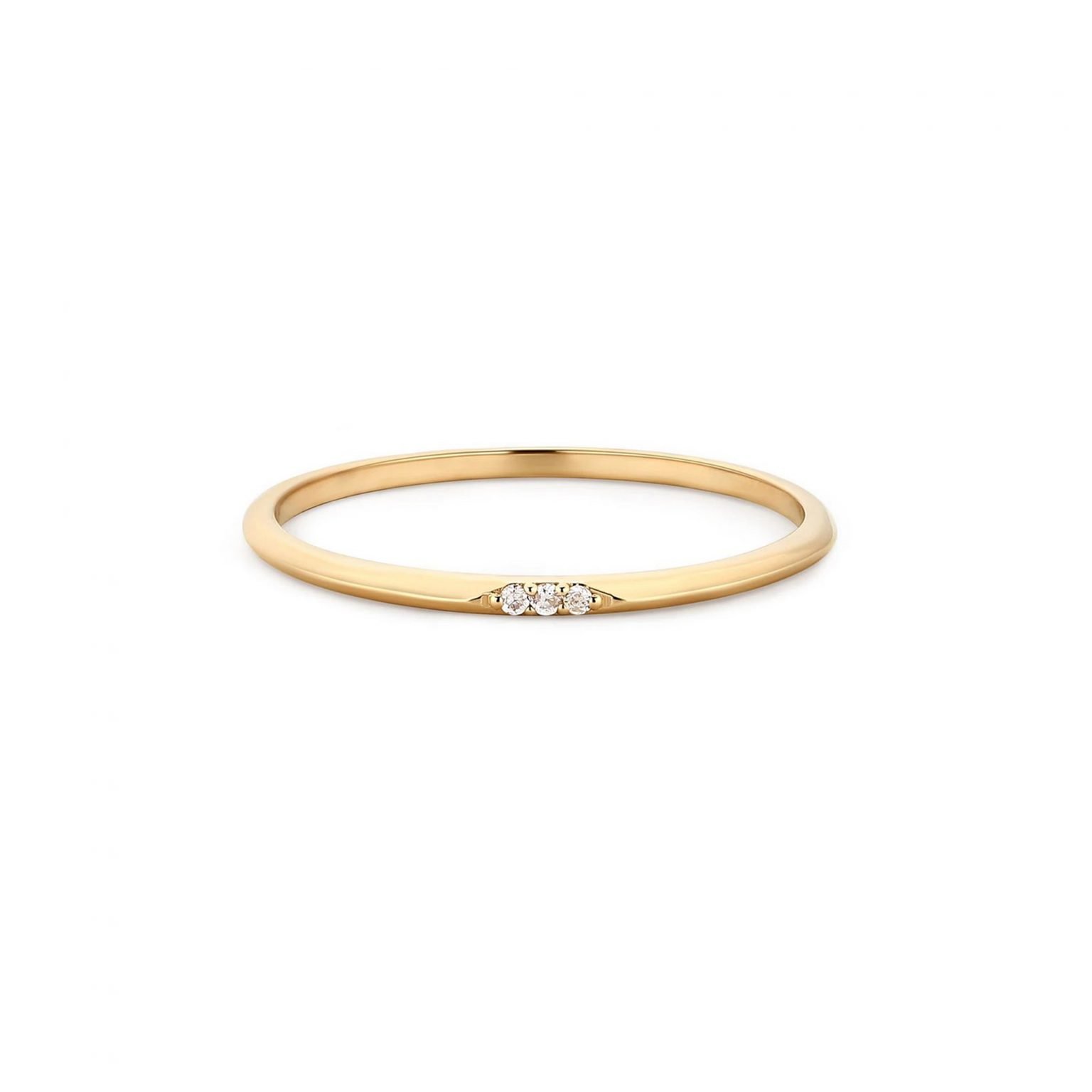 Dainty With Three Diamonds, the Stackable – Keswick Jewelers